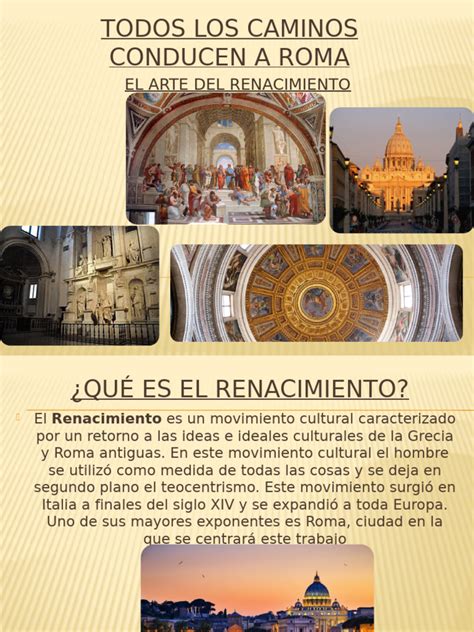 Todos Los Caminos Conducen A Roma Pdf Miguel Ángel Renacimiento