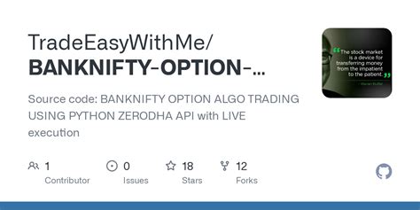 Github Tradeeasywithme Banknifty Option Algo Trading Using Python Zerodha Api With Live