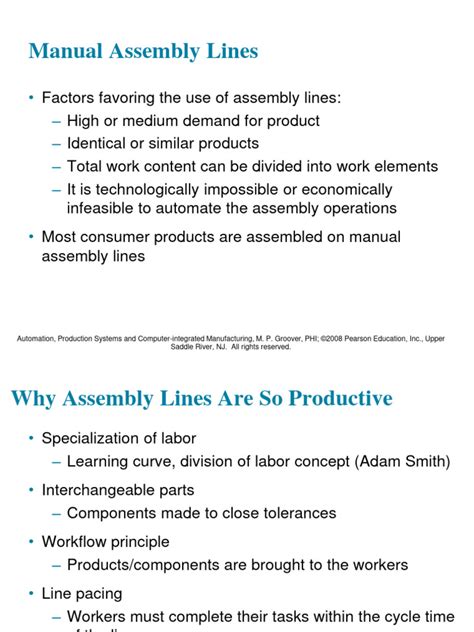 Chapter 7 Assembly Lines Pdf Automation Manufactured Goods