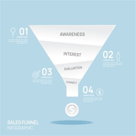 Funnel Diagram Template Royalty Free Vector Image