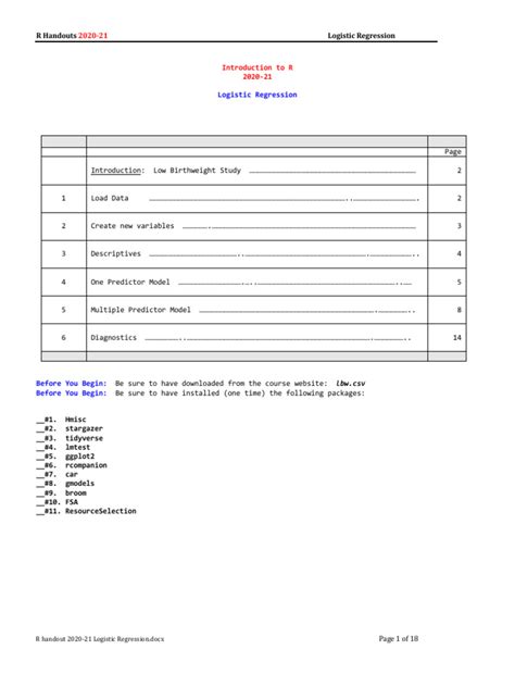 r illustration 2021 logistic regression pdf logistic regression