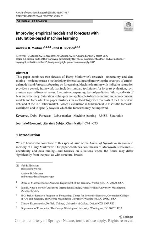 Improving Empirical Models And Forecasts With Saturation Based Machine