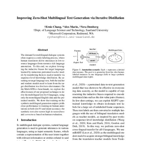 Improving Zero Shot Multilingual Text Generation Via Iterative