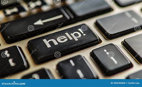 Ai Generated Image Computer Keyboard With Help Key Stock Illustration Illustration Of Call