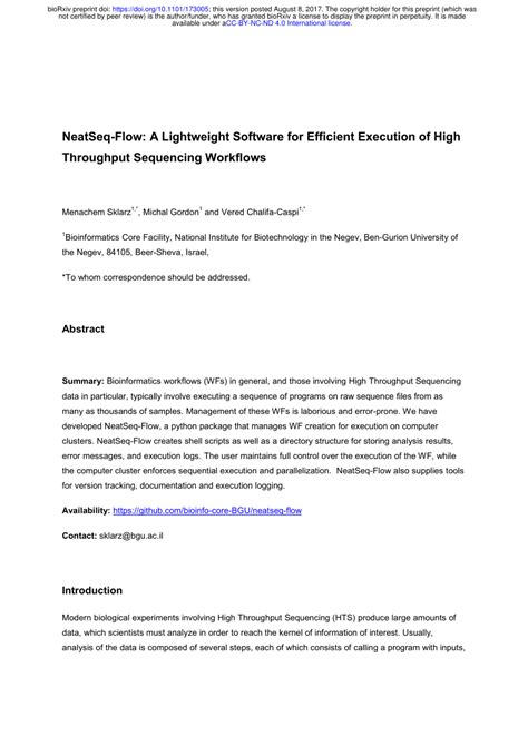 pdf neatseq flow a lightweight high throughput sequencing workflow