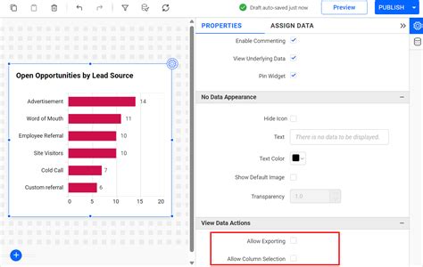 View Data Of Widget Embedded Bi Bold Bi Documentation