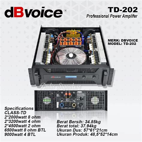Jual Power Amplifier Db Voice Td202 Td 202 Class Td Original Shopee