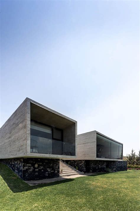 Designboom Two Concrete Blocks Reaching For The Mexican Horizon Concrete Blocks Contemporary