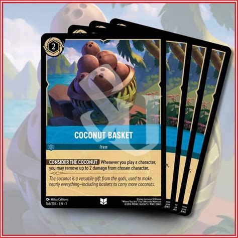 Disney Lorcana Tcg Coconut Basket X4 Uncommon In Stock Ebay