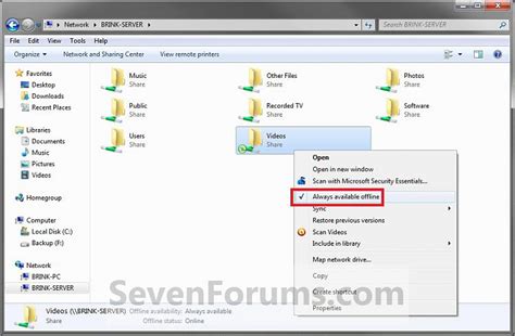 Offline Files Make Files Or Folders Available Offline Tutorials
