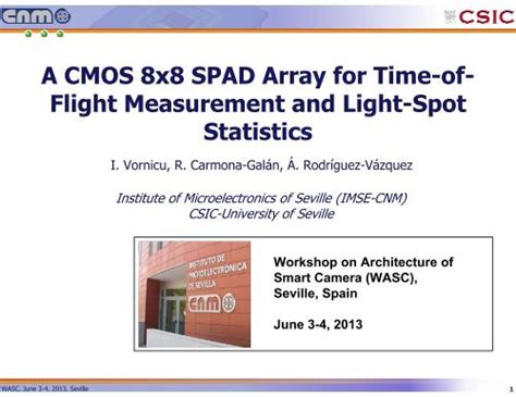 A CMOS X SPAD Array For Time Of Flight Measurement And Light Spot Statistics