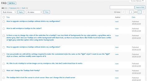 Wordpress Faq Plugin — Wordpress Frequently Asked Questions Wordpress Tooltips Plugin