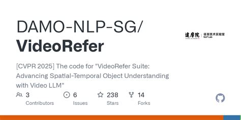 Github Damo Nlp Sgvideorefer Cvpr 2025 The Code For Videorefer Suite Advancing Spatial