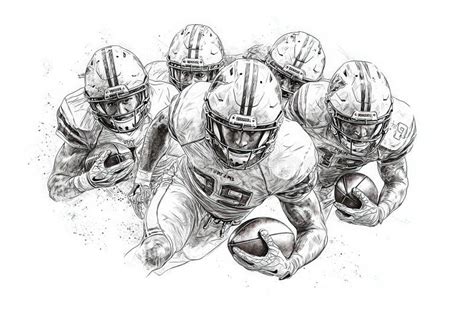 team sketch a dynamic illustration showing a sports team or