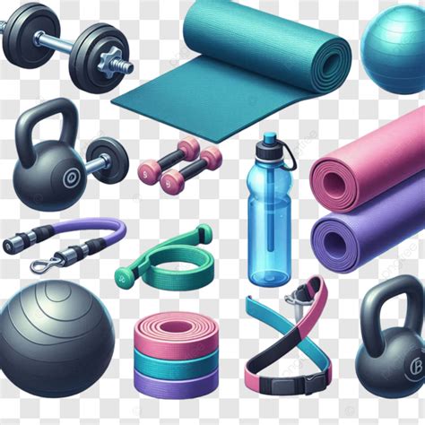 피트니스 클럽의 프리미엄 벡터 체육관 요소 좋은 색상의 피트니스 물건들 헬스장 Png 일러스트 및 이미지 에 대한 무료 다운로드 Pngtree