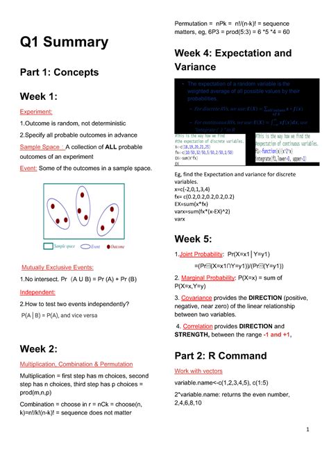 stats q1 cheat sheet 1 q1 summary part 1 concepts week 1 experiment