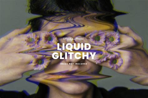 Premium Psd Liquid Glitch Photo Effect