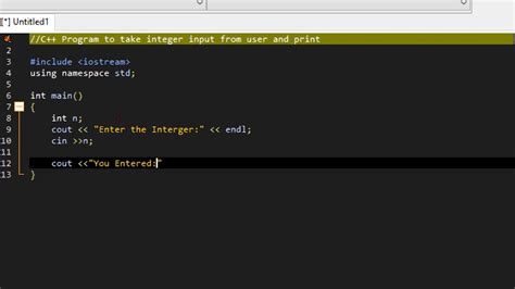 C Program To Take Integer As Input From User And Print It Vikas University C Tutorial