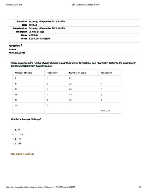 Self Quiz Unit 2 Attempt Review Started On Saturday 16 September 2023 8 35 Pm State Finished