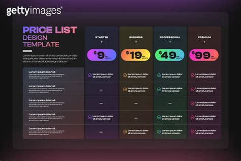 Template Design Ux Ui Price List Landing Page Website Product Package Price And Check Box
