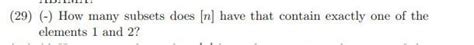 Solved 29 − How Many Subsets Does N Have That Contain