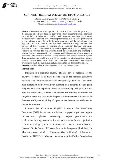 Pdf Container Terminal Operations Transformation Andina … Dokumen Tips