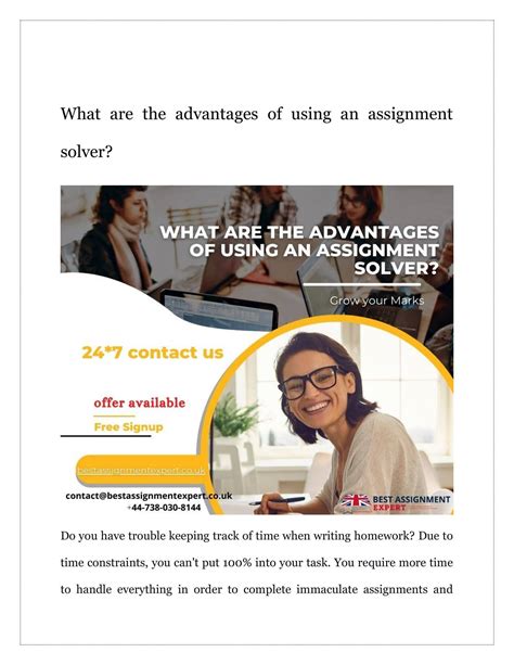 What Are The Advantages Of Using An Assignment Solver By Best