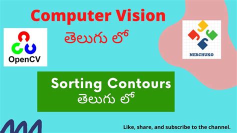 11 Sorting Contours Using Opencv Computer Vision In Telugu Youtube