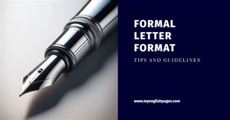 Formal Letter Format A Comprehensive Guide For English Learners