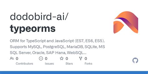 Github Dodobird Aitypeorms Orm For Typescript And Javascript Es7