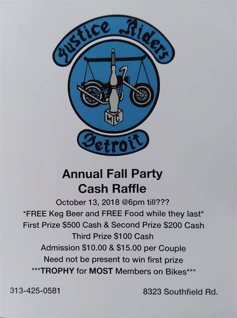 Save The Date Saturday Justice Riders Detroit Mc