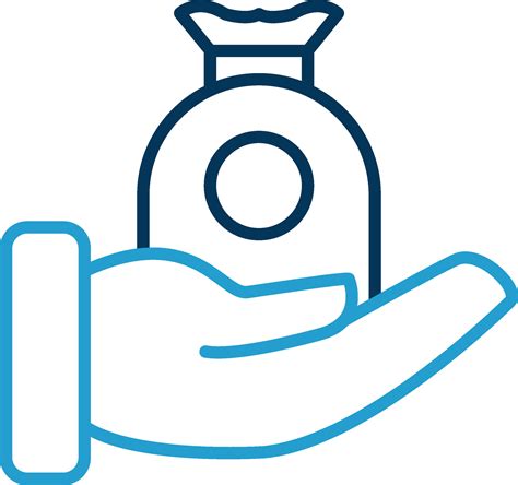 Zakat Line Blue Two Color Icon 44128257 Vector Art At Vecteezy