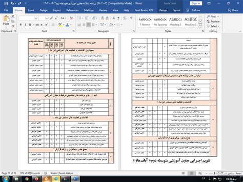 برنامه سالانه و تقویم اجرایی معاون آموزشی متوسطه دوم پی دی اف داک
