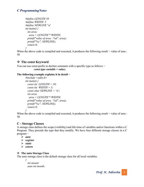 C Programming Notes Pdf