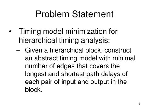 Ppt Timing Model Reduction For Hierarchical Timing Analysis