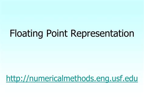 PPT Floating Point Representation PowerPoint Presentation Free Download ID