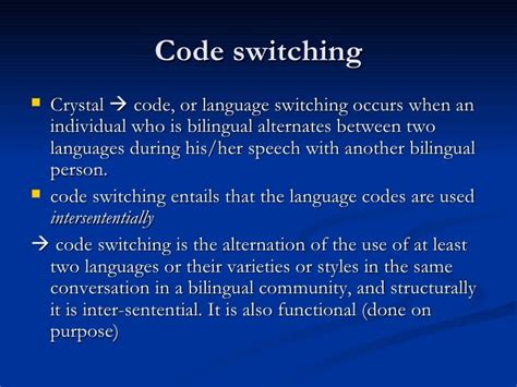 Code Switching