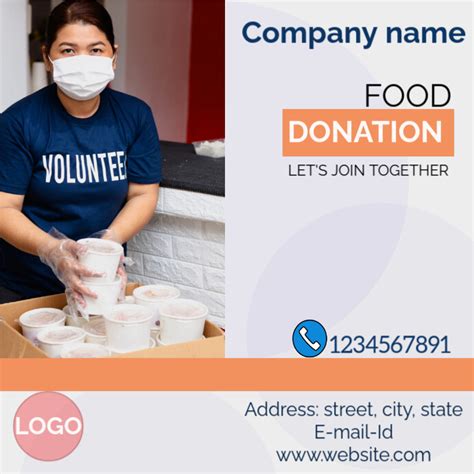 White Maximalist Food Donation Day Instagram Post Template Postermywall