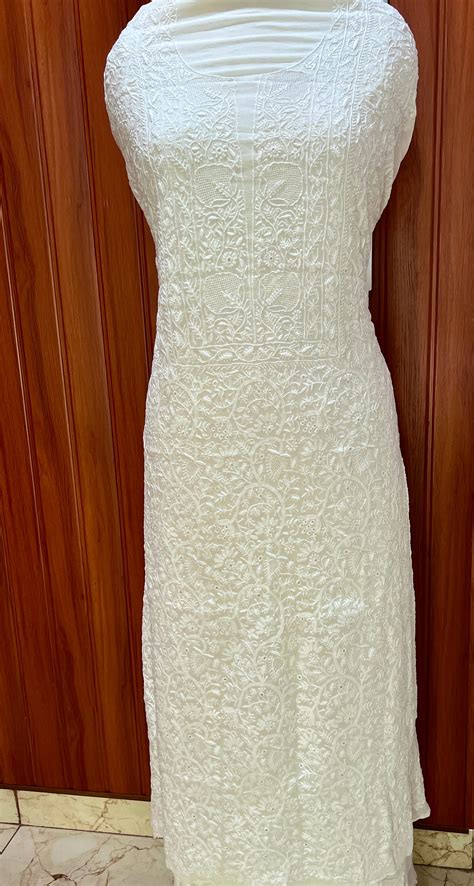 Ruhani Off White 3 Taar Chikankari And Jaali Work Kurta And Dupatta