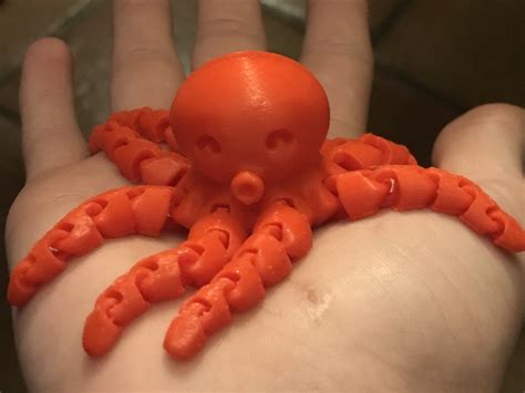 3d Printable Cute Mini Octopus・cults