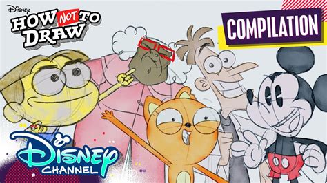Disney Cartoons Come To Life How Not To Draw Compilation Disneychannel Youtube