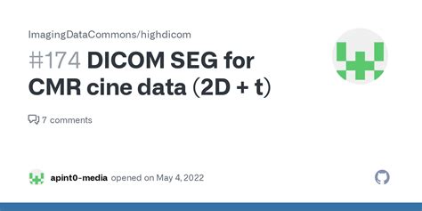 Dicom Seg For Cmr Cine Data 2d T · Issue 174 · Imagingdatacommons