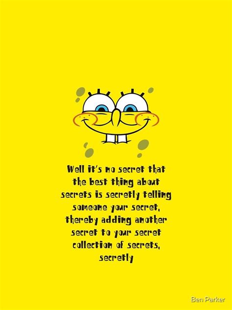 Spongebob Secret Quote Spongebob Squarepants And Patrick Gave Us Major