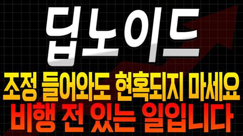 딥노이드 주가 전망 조정 들어와도 현혹되지 마세요 비행 전 있는 일입니다 Youtube