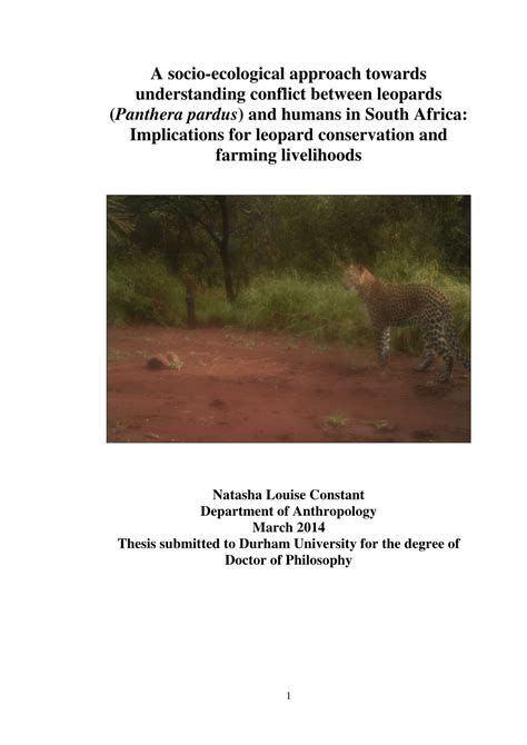 Pdf Phd Thesis A Social Ecological Approach Towards Understanding
