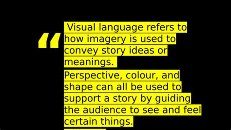 Visual Language Used In Film And Tv Teaching Resources