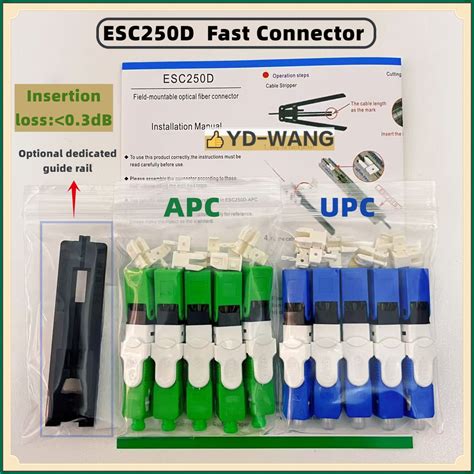 Ftth Esc250d Sc Apc And Sc Upc Single Mode Fiber Optic Quick Connector Ftth Sm Optic Fast