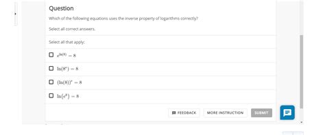 Solved Question Which Of The Following Equations Uses The