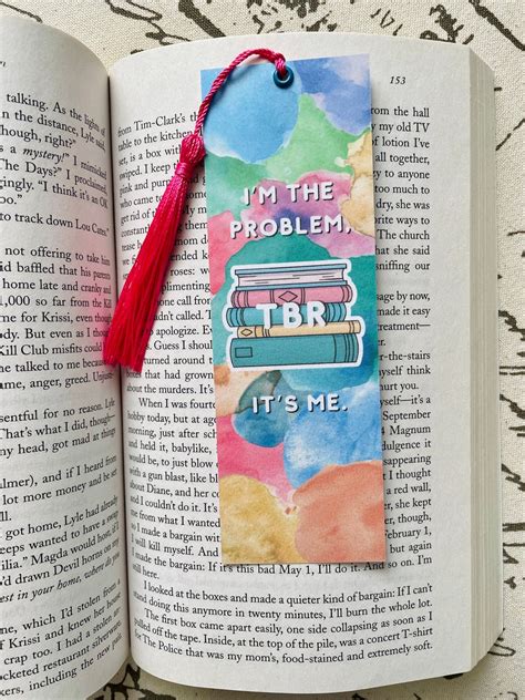 Tbr Bookstack Bookmark Im The Problem Its Me Midnights Bookmark Taylor Bookmark 2x6