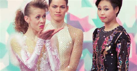 Oksana Baiul Nancy Kerrigan Lu Chen Revisit Iconic Photo From 1994